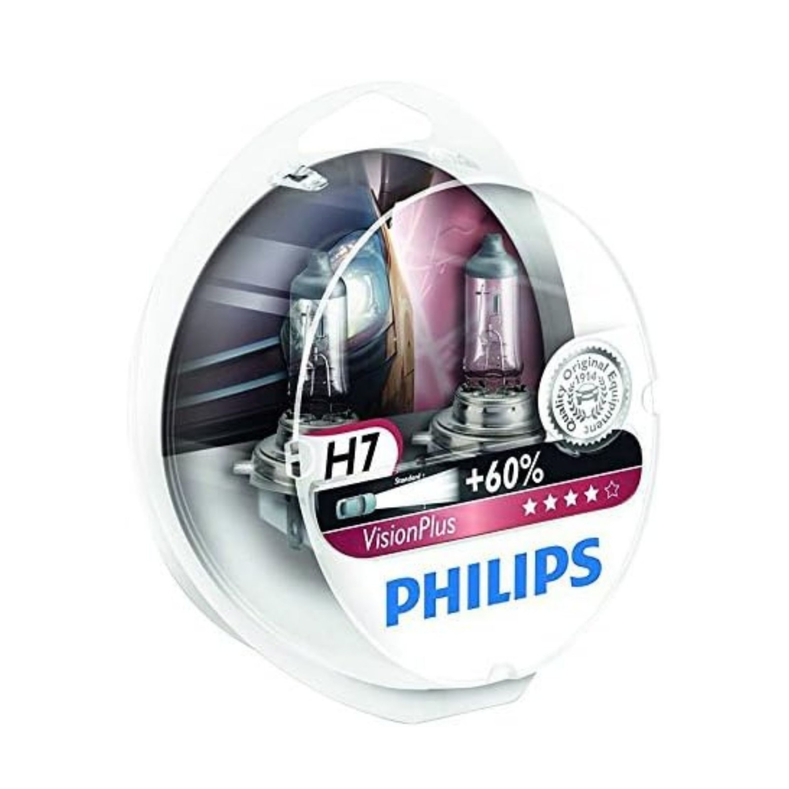Set 2 Becuri Far H7 55W 12V Vision Plus (Cutie) Philips - eMAG.ro