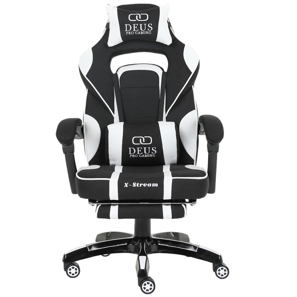 Scaun Gaming Deus X-Stream, Zenga, alb-negru - eMAG.ro
