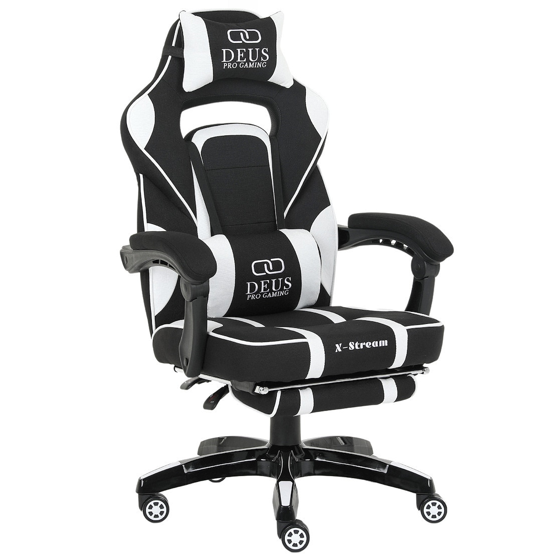 Scaun Gaming Deus X-Stream, Zenga, alb-negru - eMAG.ro