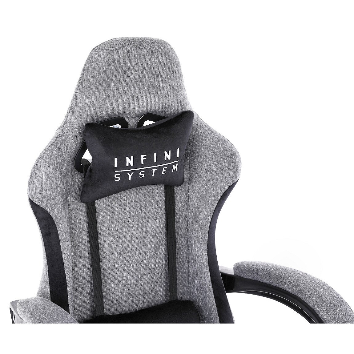 Scaun Gaming, Infini System, Zenga, textil, gri deschis - eMAG.ro