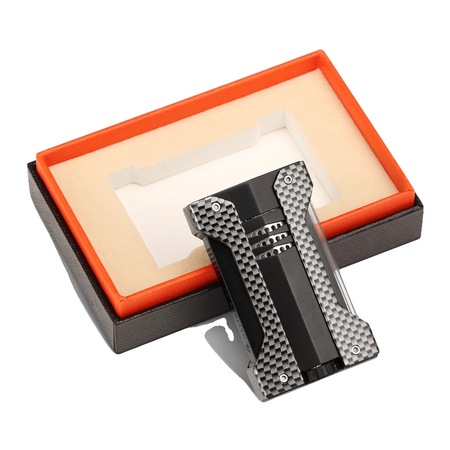 Cutter pentru trabucuri, fibra de carbon, design portabil, negru - eMAG.ro