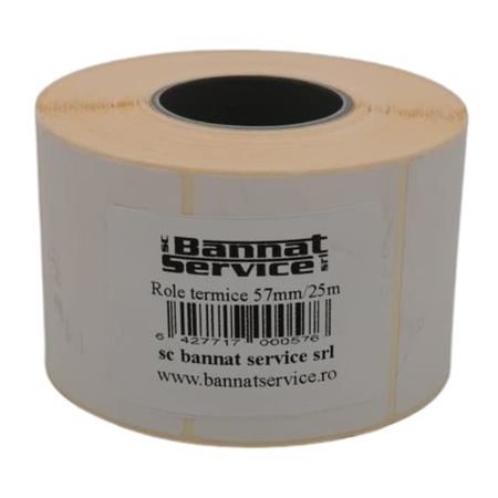 Set 5 Etichete autoadezive termice in rola, 58 x 43 mm, albe, 1000 ...