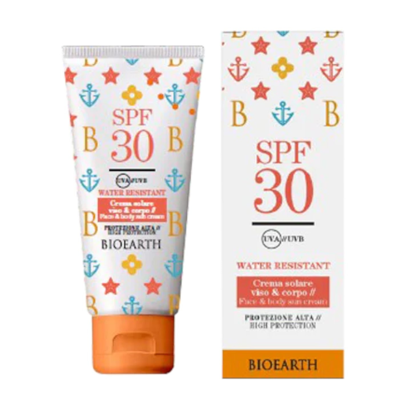 Crema solara SPF 30, fata si corp, rezistenta la apa - Bioearth, 100ml ...