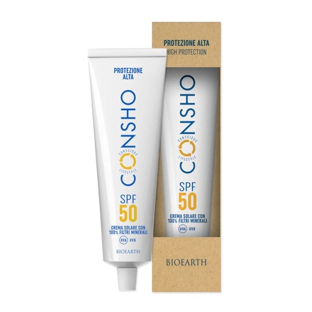 Crema solara SPF 50 cu filtre minerale - Bioearth, 100ml - eMAG.ro