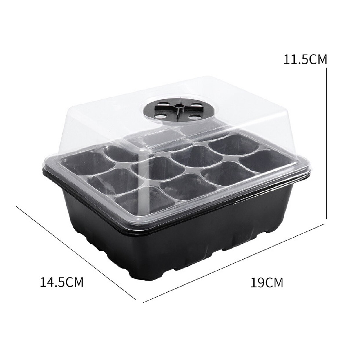 Set 10 mini sere pentru rasaduri, QttvbTna, negru/tansparent - eMAG.ro