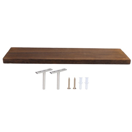Raft de perete plutitor, QttvbTna, Lemn, Maro - eMAG.ro