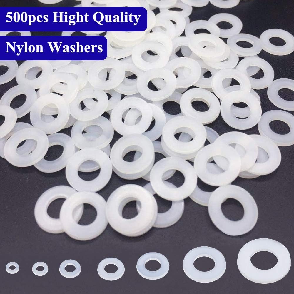 Set de 500 saibe din nylon, dimensiuni M2 M2.5 M3 M4 M5 M6 M8 M10 ...