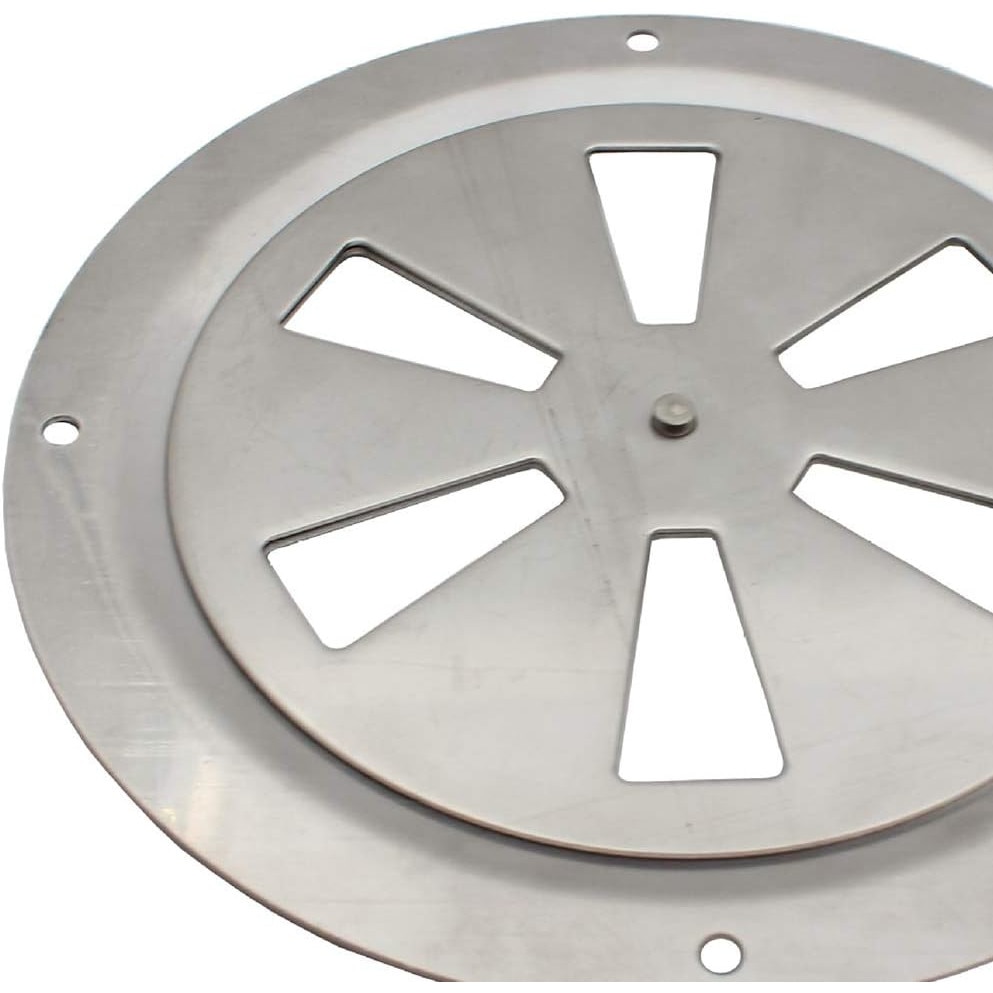 Set 2 grile ventilatie din inox, QttvbTna, reglabile, 125mm - eMAG.ro