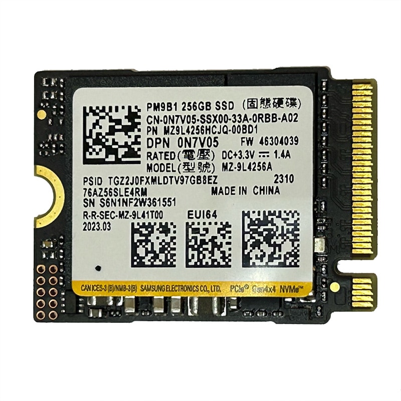 Solid-State Drive (SSD) SAMSUNG PM9B1 256GB M.2 PCI-e Gen 4x4 NVMe SSD ...