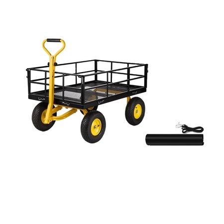 Carucior de gradina, capacitate 408kg, structura otel, roti absorbtie ...