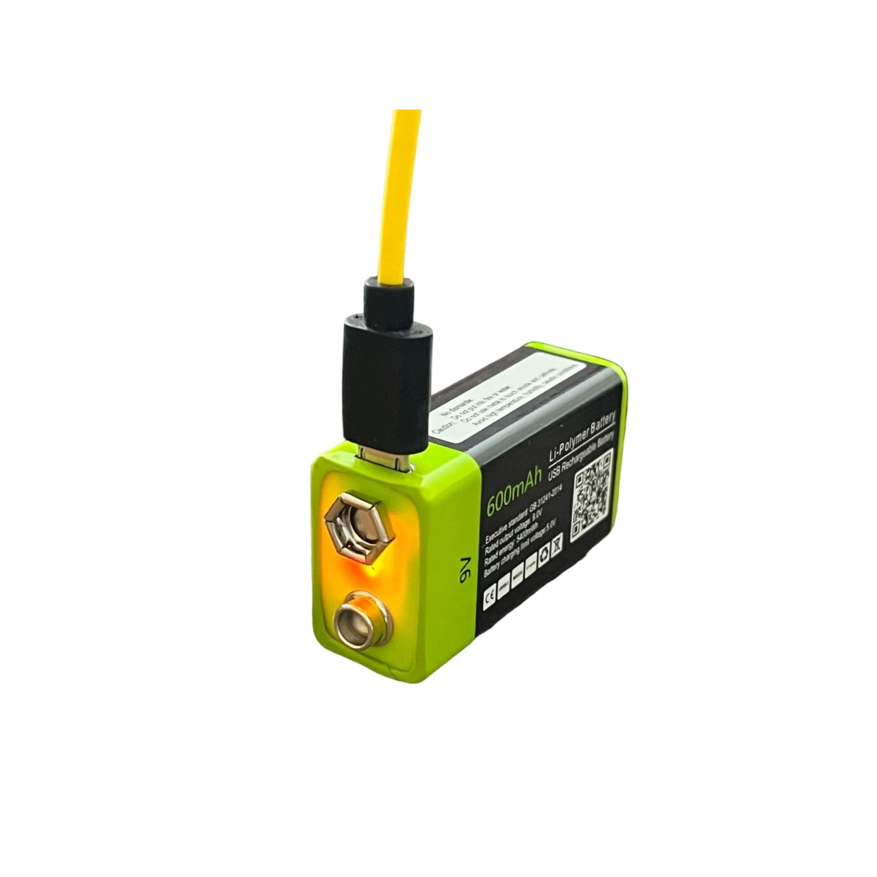 Acumulator 9V, 600 mAh, 5400 mWh, Li-Polymer, cu incarcare USB - eMAG.ro