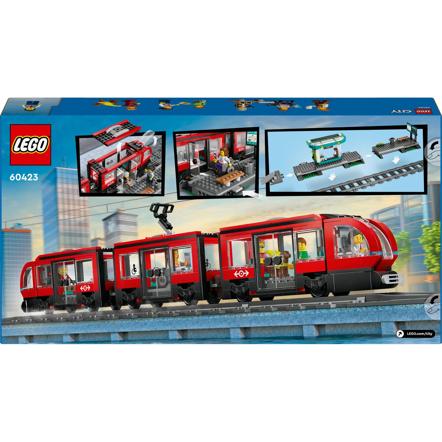 LEGO® City - Statie si tramvai in centrul orasului 60423, 811 piese ...