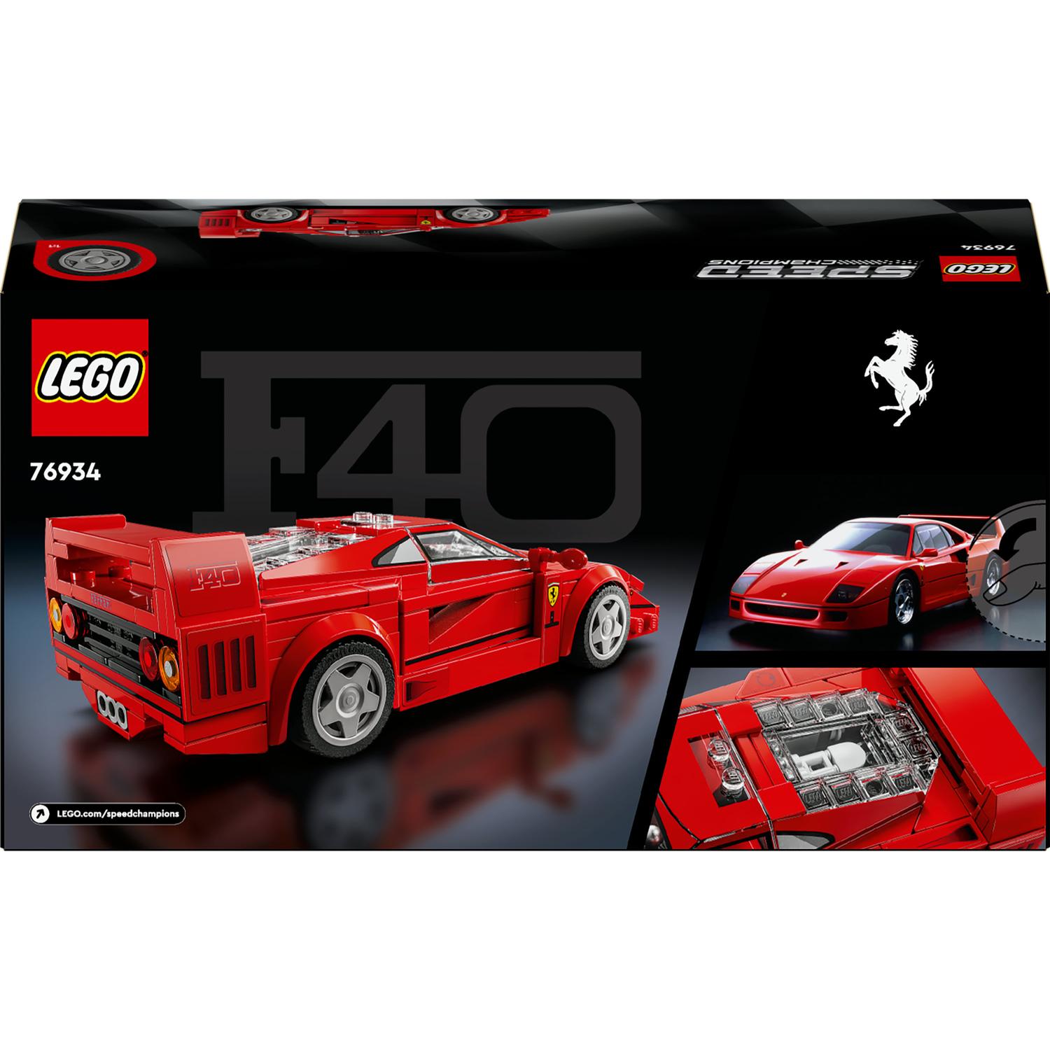 LEGO® Speed Champions - Supermasina Ferrari F40 76934, 318 piese - eMAG.ro