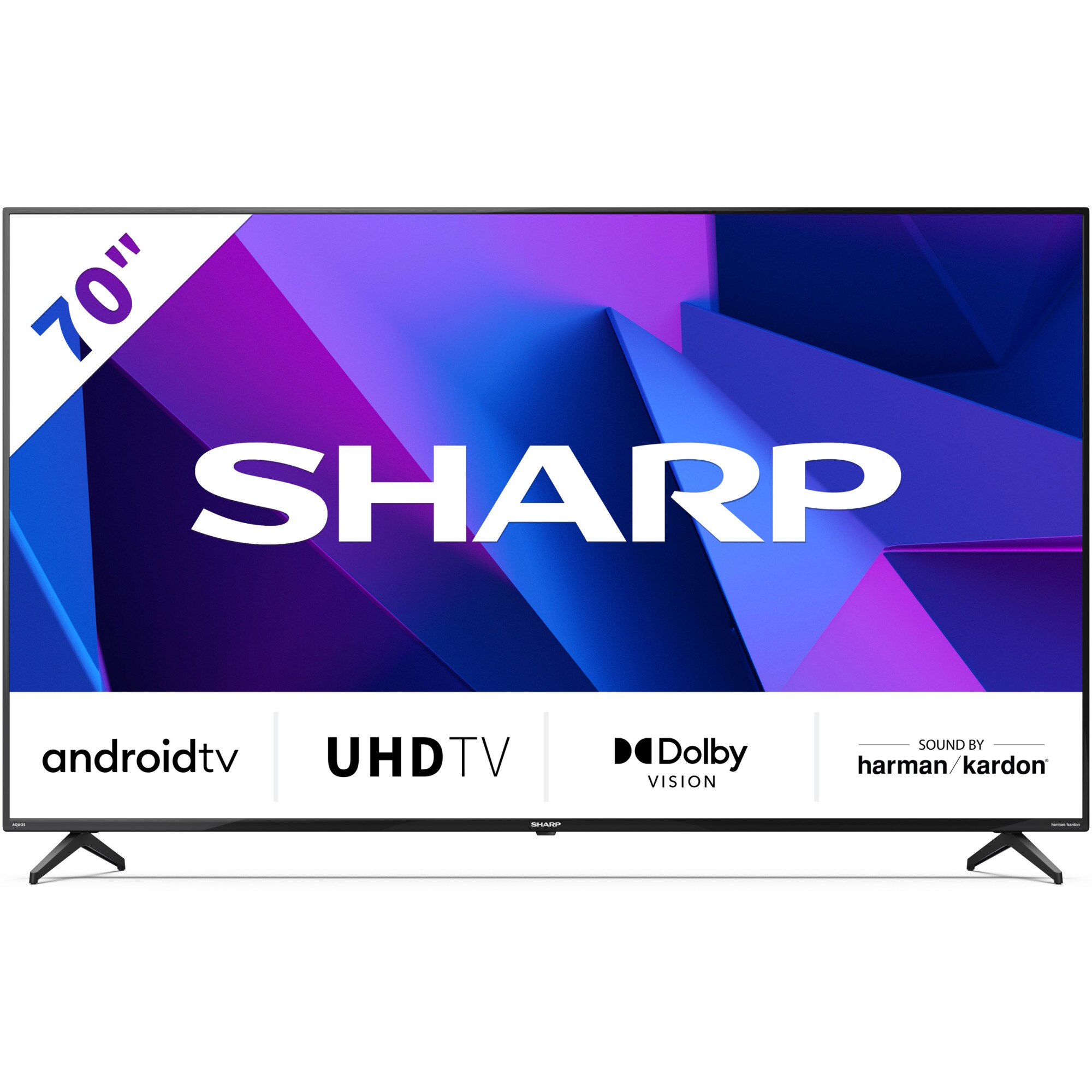 Televizor SHARP LED 70FN2, 177 cm, Smart Android TV, 4K Ultra HD, Clasa ...