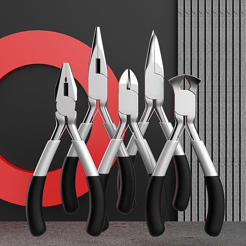 Cleste mini cu varf rotund, aliaj de otel, ergonomic, 5 inch - eMAG.ro