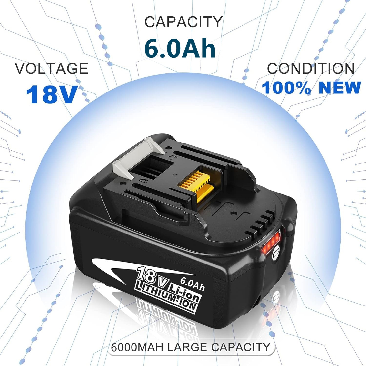 Baterie pentru unelte electrice 18V-MAKITA, Li-Ion, 6.0Ah - eMAG.ro