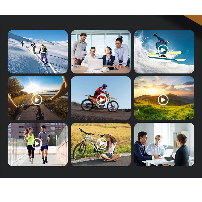 Видео камера за спорт HD Ambrasmart, 4K, Въртене на обектива на 180 ...