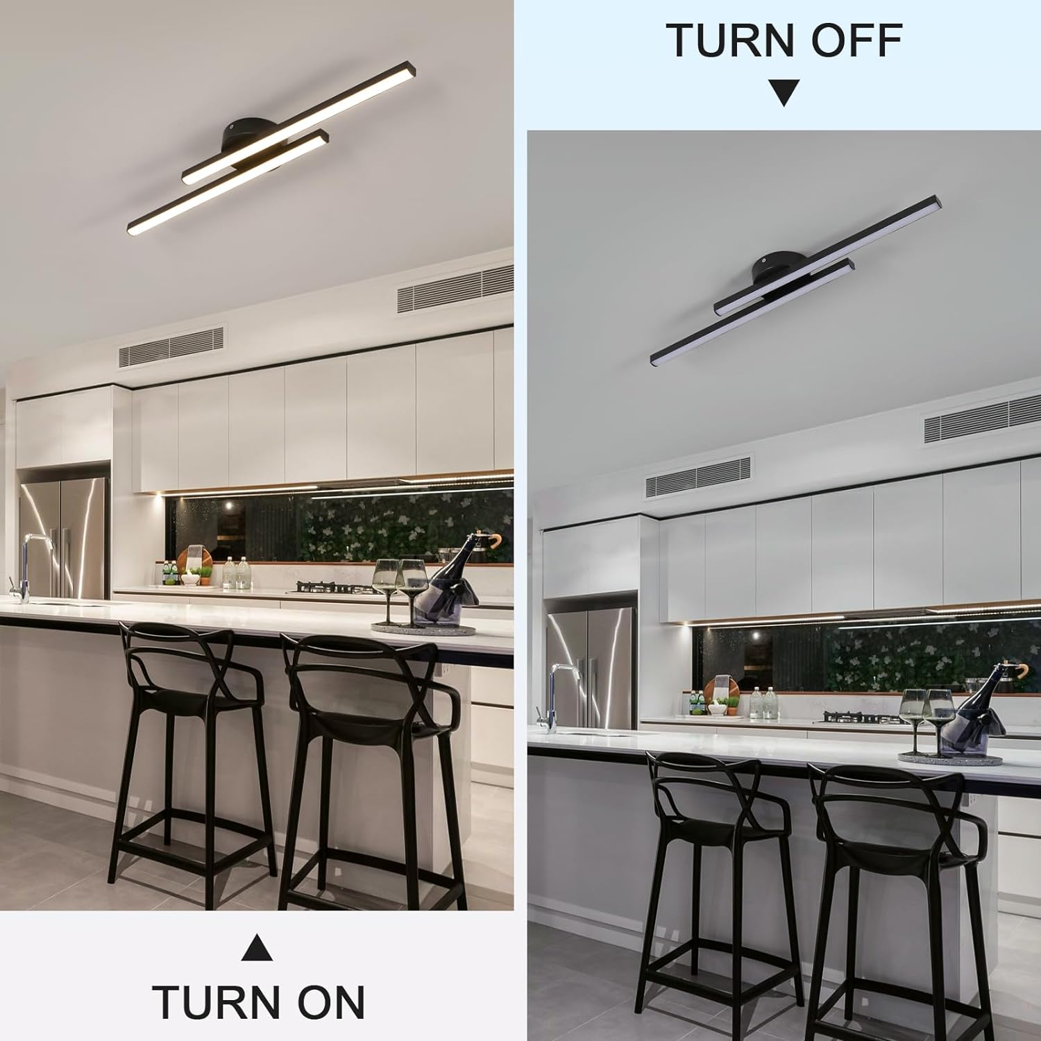 Plafoniera LED, Toolight, 20W, Reglabila, Cu 2 Benzi Lungi, 3000K-6500K ...