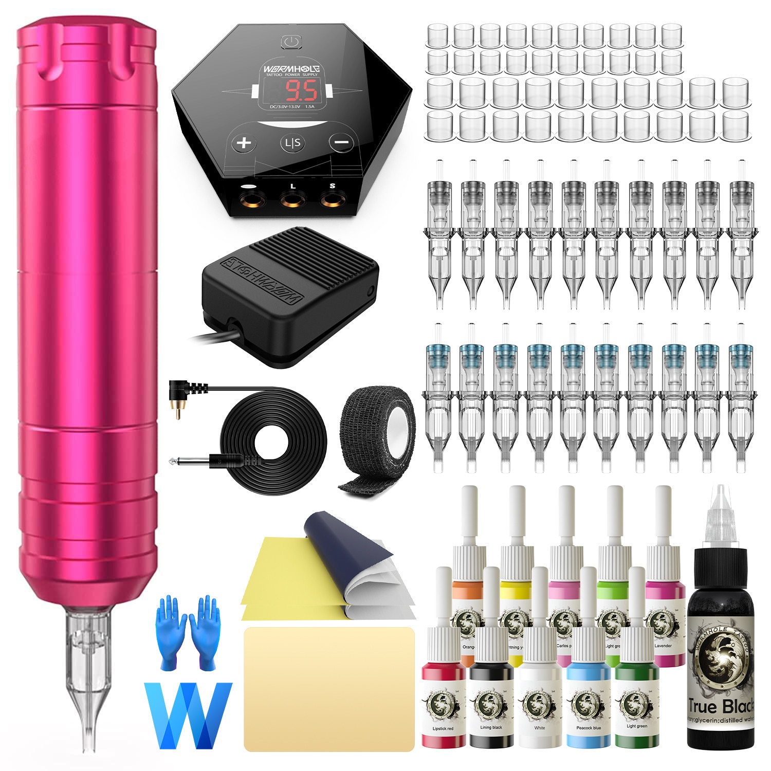 Set masina de tatuaje, SHIJOOE®, Aliaj de aluminiu, Colorat rapid ...