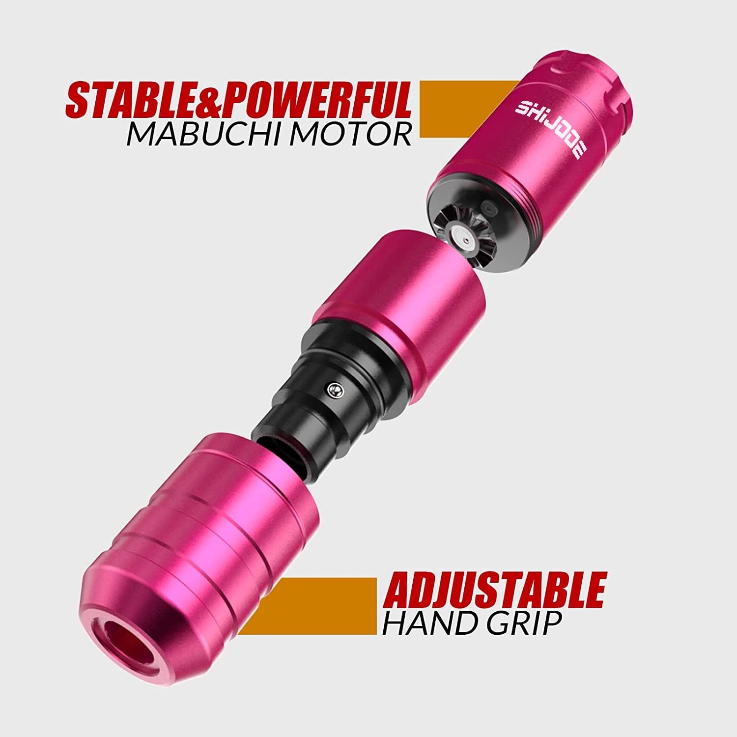 Set masina de tatuaje, SHIJOOE®, Aliaj de aluminiu, Colorat rapid, viteza 10000 RPM, cu 20 ace ...