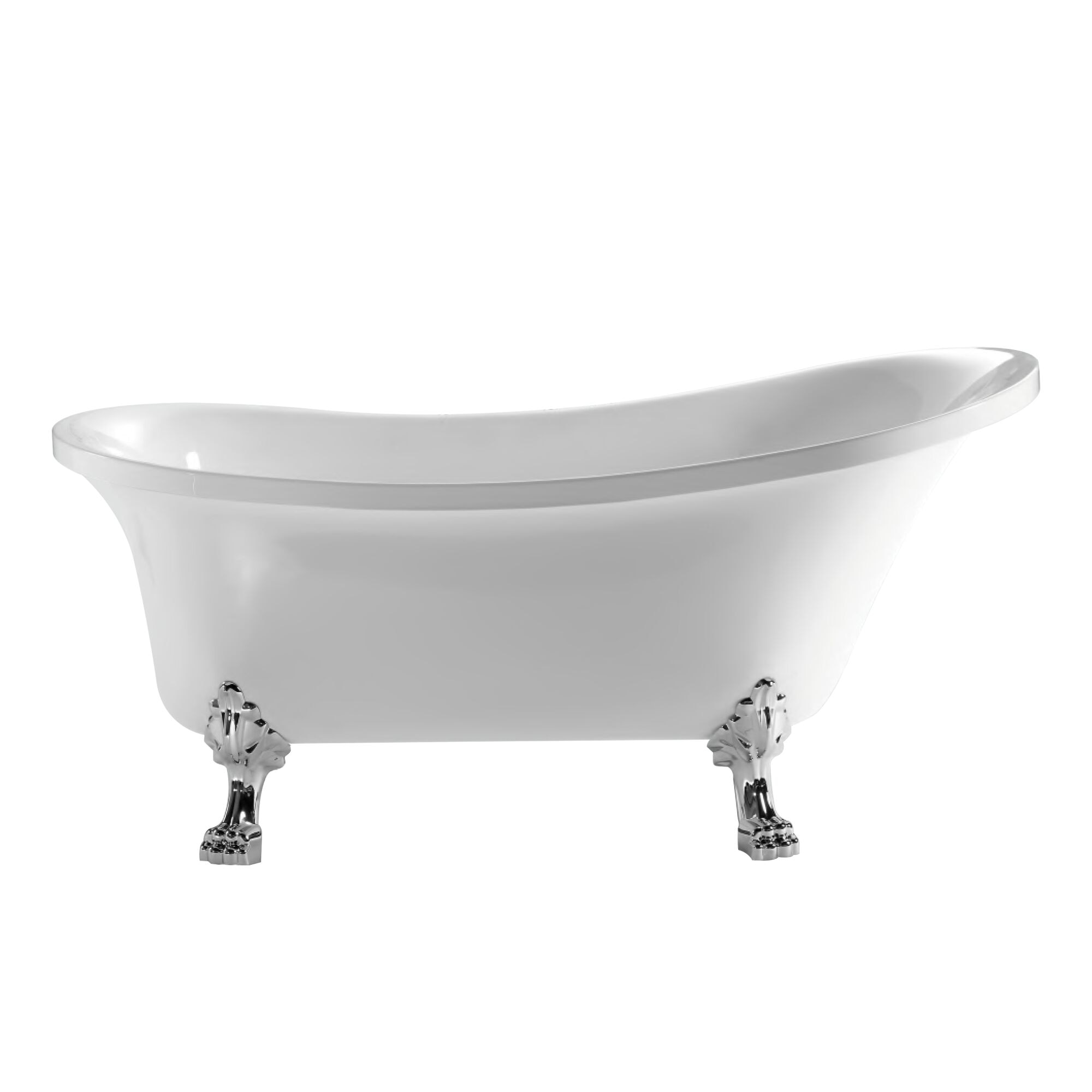 Cada freestanding Kim 1500 x 750 x 750 mm, cu picioare argintii - eMAG.ro