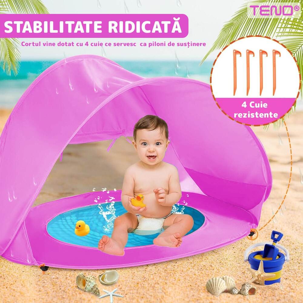Cort Portabil de Vara pentru Bebelusi Teno®, adapost impermeabil pentru ...