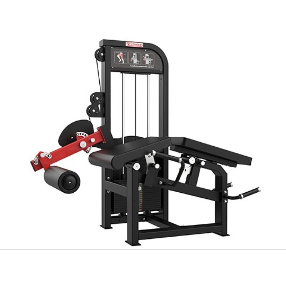 Aparat Profesional flexii biceps femural negru, Aluminiu/Otel, Negru/Rosu, Greutate maxima ...