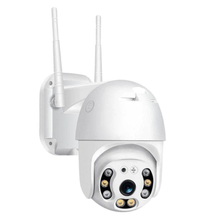 Camera de securitate 2K pentru exterior, Wifi, Vedere 360°, cu detectie ...