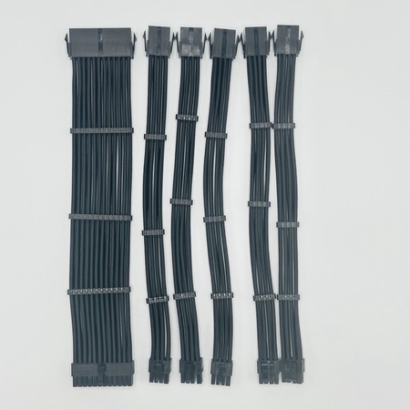 Set Prelungire Cabluri Sursa ATX SAMA modding Negru, Kit Extender, Mesh ...