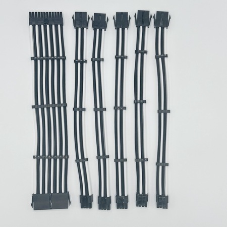 Set Prelungire Cabluri Sursa ATX SAMA Modding Alb-Negru, Kit Extender ...