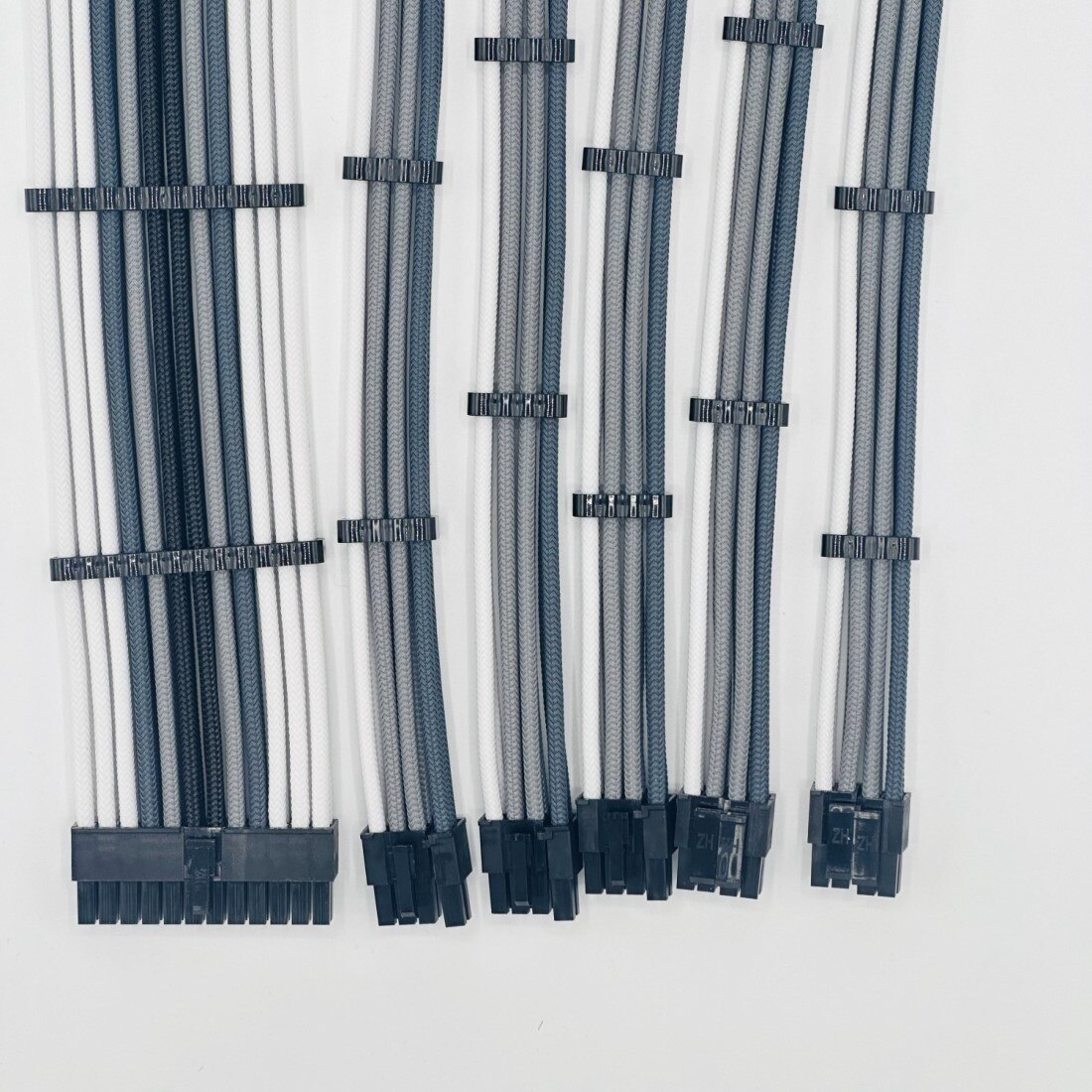 Set Prelungire Cabluri Sursa ATX SAMA Modding Alb-Gri-Negru, Kit ...