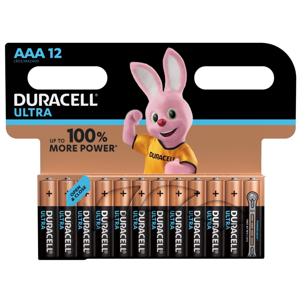 Baterie alcalina DURACELL ULTRA R3 AAA cu POWERCHECK™ 12 bucati/blister ...