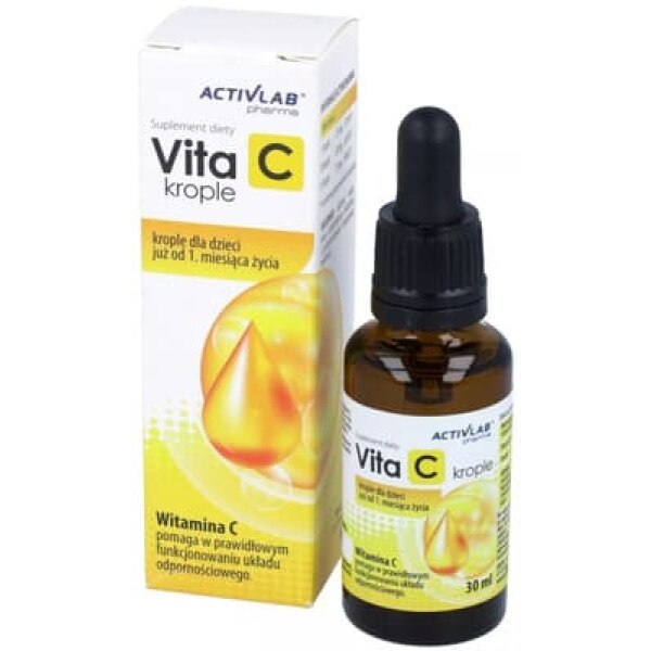 Supliment alimentar pentru copii ActivLab Pharma Vita C, 25mg vitamina C/5 picaturi, 30ml - eMAG.ro