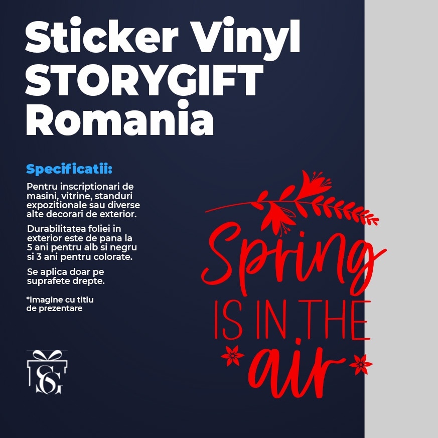 Sticker Exterior pentru iubitorii de primavara cu mesajul "Spring is in ...