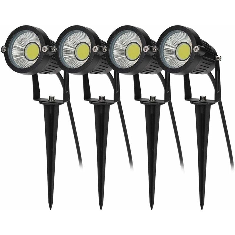 Spoturi LED gradina, QttvbTna, 5W, alb, set 4 bucati - eMAG.ro