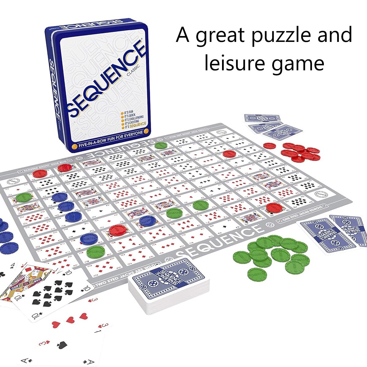 Joc de societate Sequence, QttvbTna, pentru 2-12 jucatori, 7+ ani - eMAG.ro