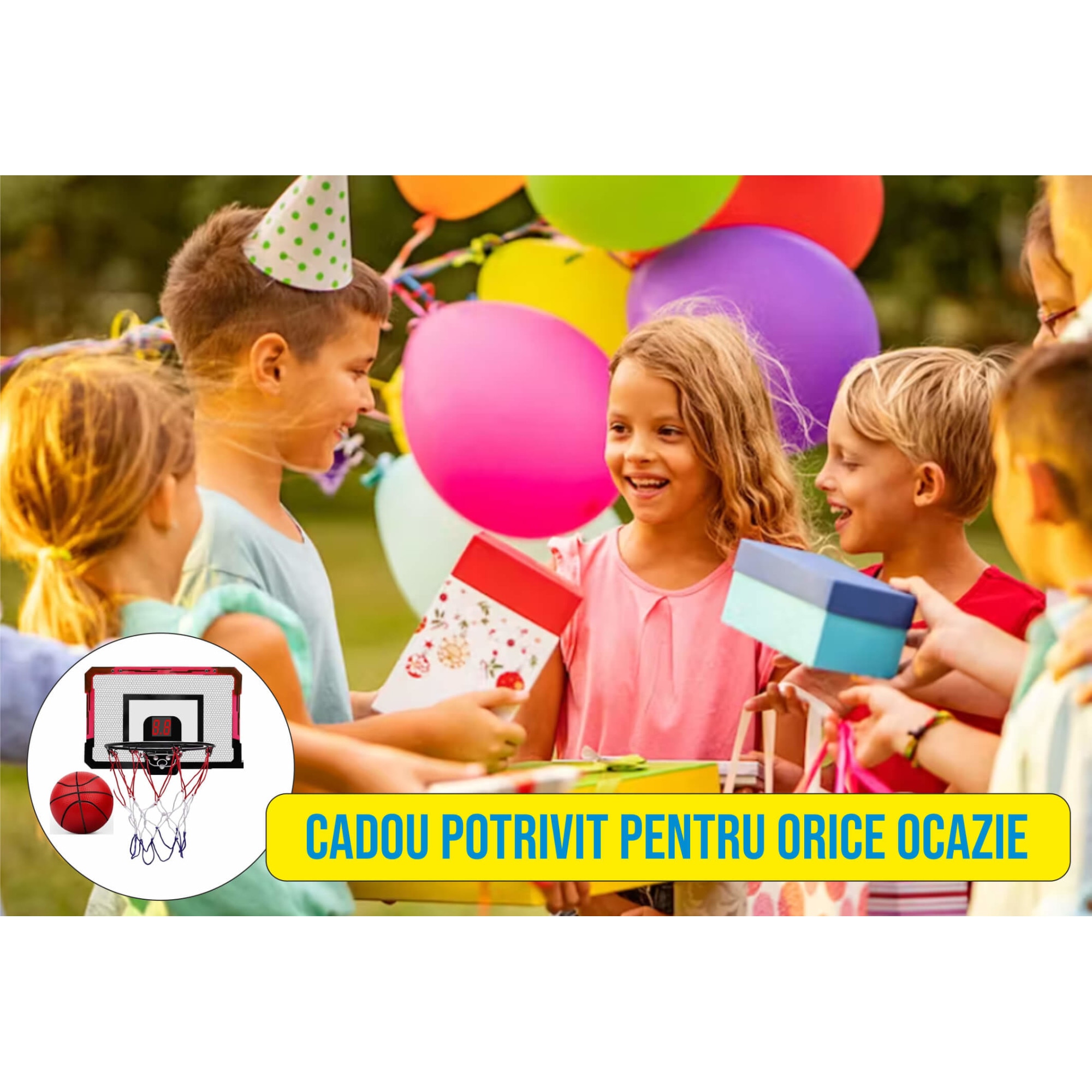 Cos de baschet mini pentru copii ZADORYA™, panou scor electronic, de ...