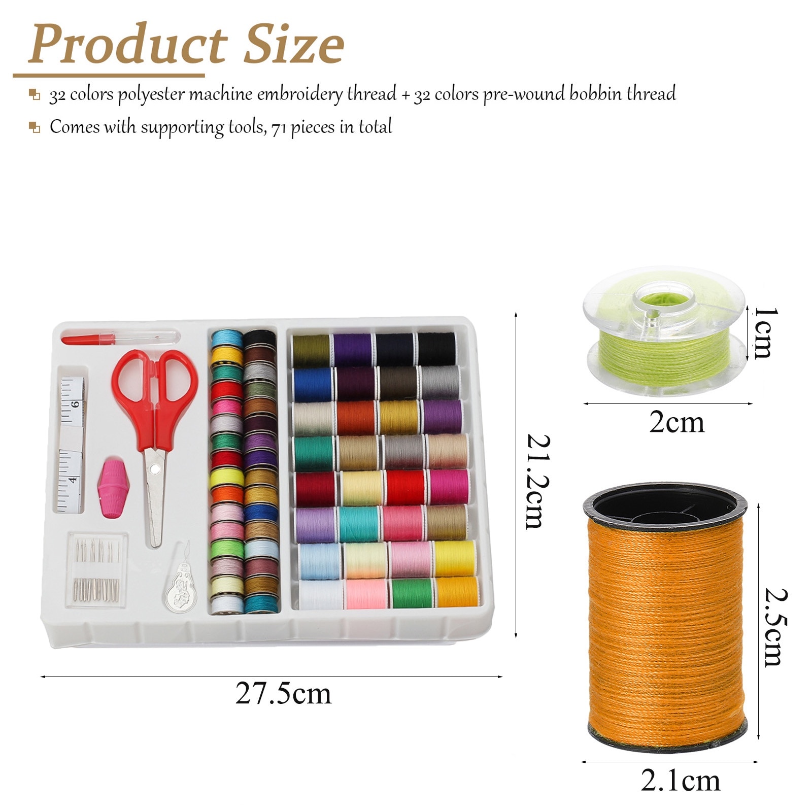Set consumabile si accesorii masina de cusut, SINBINTA, 80 piese, Cu ...