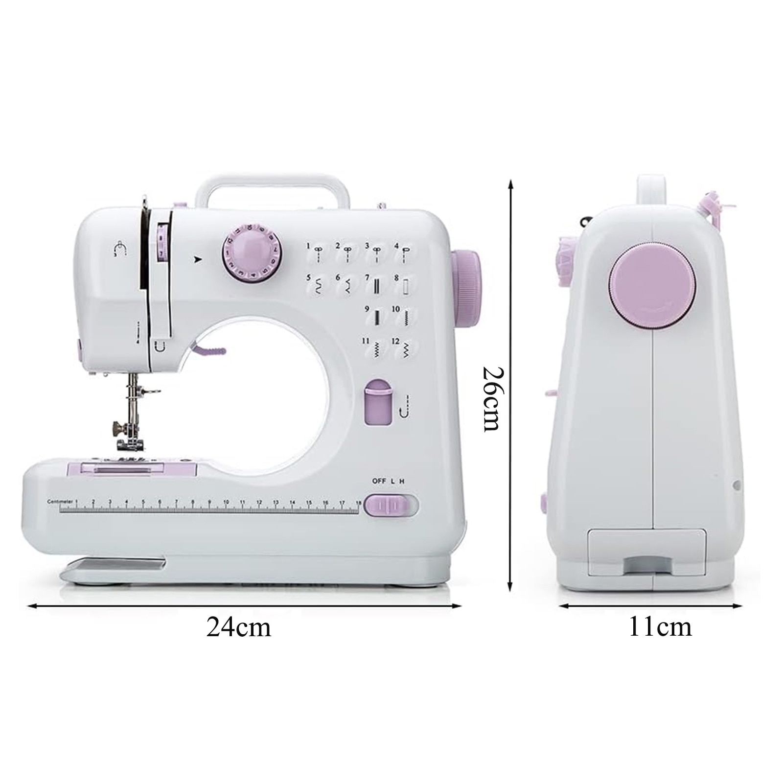 Set masina de cusut, SINBINTA, Accesorii incluse, Iluminare LED, Pedala ...