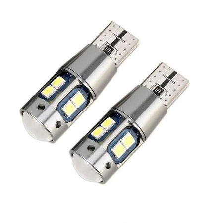 Set 2 becuri LED auto pentru de pozitii, T10 w5w, cu 10 led-uri cu ...