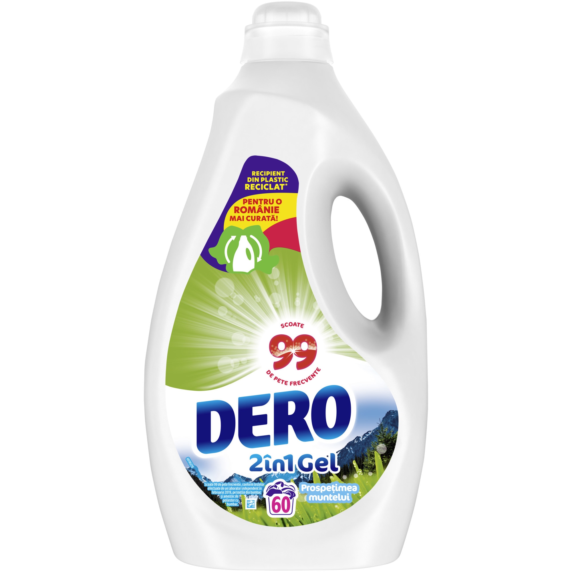 Dero detergent lichid 2in1 Prospetimea Muntelui 3L 60 spalari - eMAG.ro