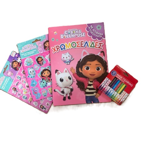Carte de colorat cu Gabby, culori+ 2 seturi de stickere - eMAG.ro