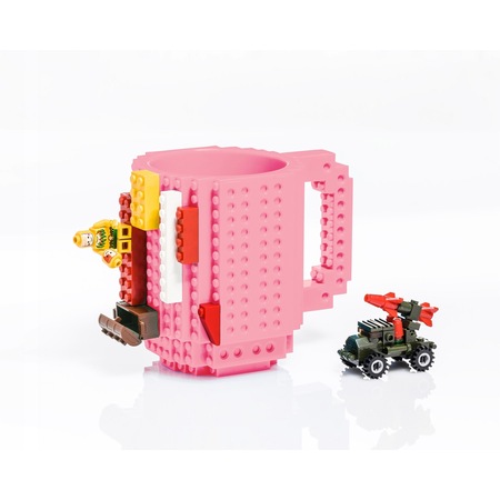 Cana roz design lego, 350 ml - eMAG.ro