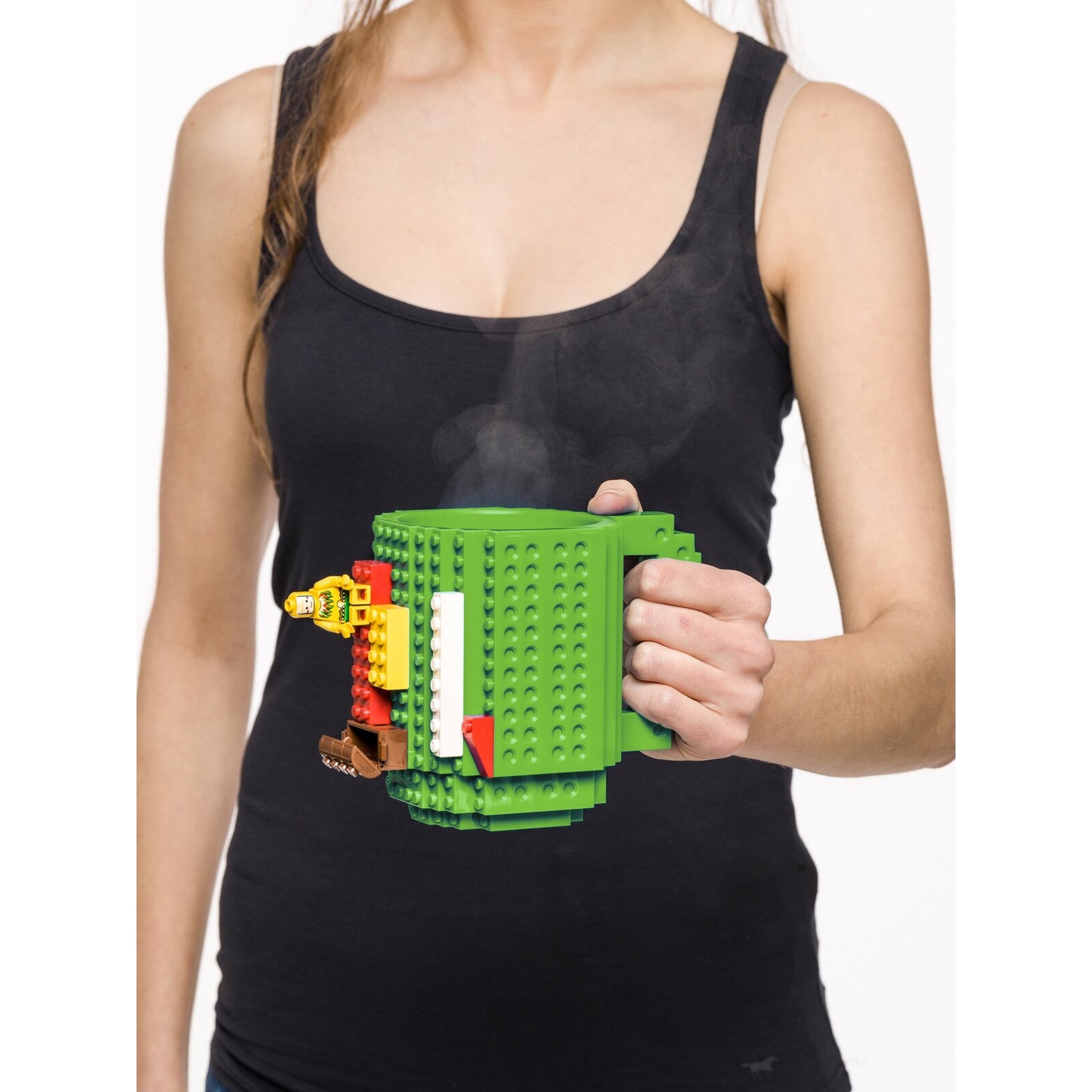 Зелена чаша Lego design, 350 мл - eMAG.bg