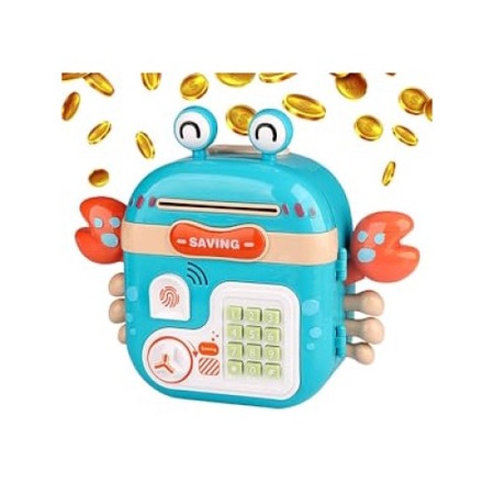 Pusculita Inteligenta Crab Piggy Bank, Portabila, Blocare/Deblocare cu ...