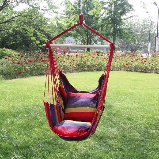 Hamac tip leagan coshop®, cu doua perne, rosu - eMAG.ro