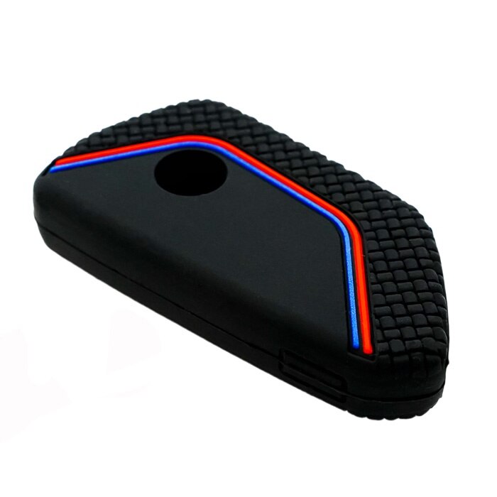 Husa Cheie Auto tip VW/Skoda/Seat, EHS E-Husa®, din silicon negru cu ...