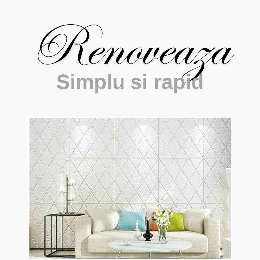 Set 5 x Tapet 3D, Selling Depot®, autoadeziv, Model Romburi, perete ...