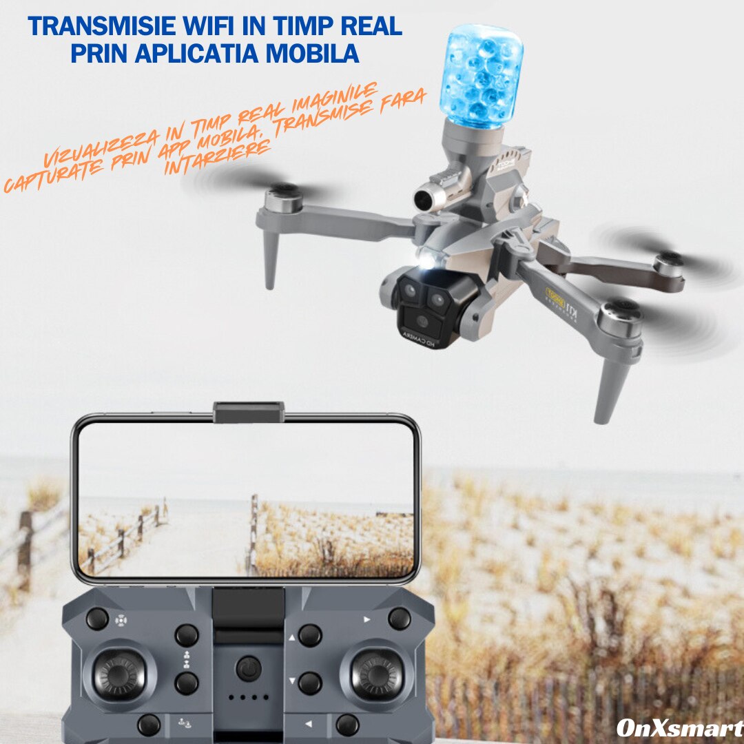 Mini Drona cu pistol cu bile de apa OnXsmart, Filmare si Fotografiere ...