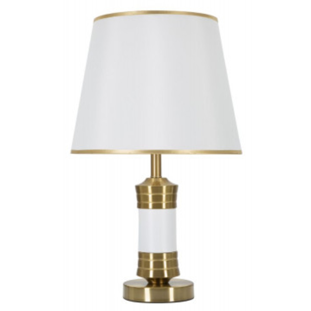 Veioza aurie / alba din metal si textil, soclu E27, max 40W, Ø 31 cm ...